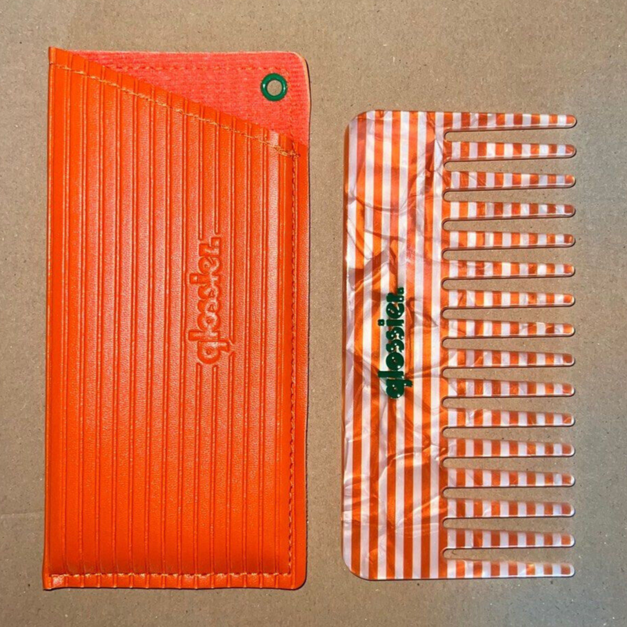 🧡🍊 Glossier Hair Comb + Case LIMITED EDITION - BRAND NEW Sealed in Box ...