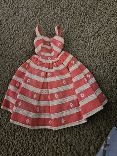Vtg Barbie 1960 Pink /red Trim Dress. | eBay
