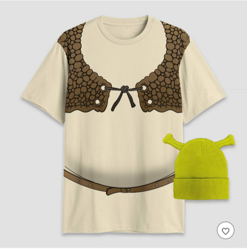 NWT Size 2x Shrek T-Shirt & Beanie Combo Halloween Costume Dreamworks ...