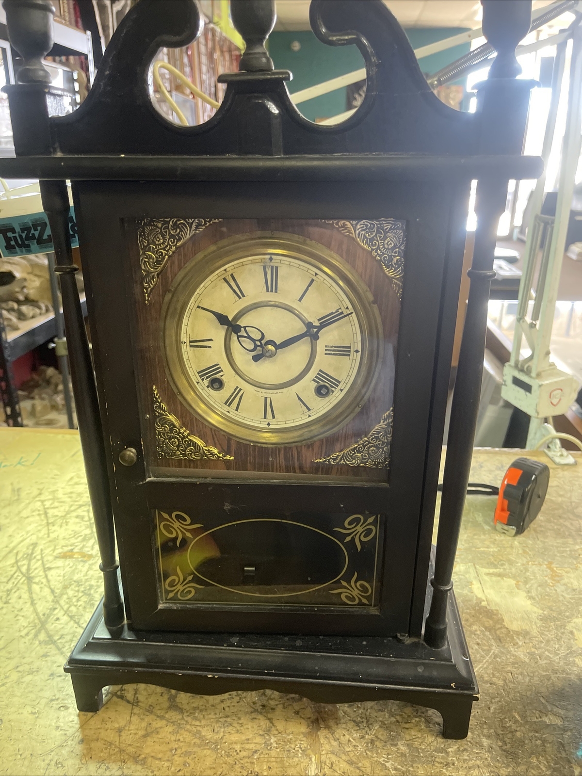 Antique Vintage The E Ingraham Co Mantle Shelf Clock | eBay