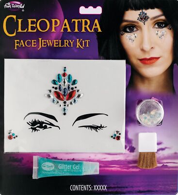 Fun World Cleopatra Face Jewelry .17 fl oz, .09 oz 4pc Halloween Makeup ...