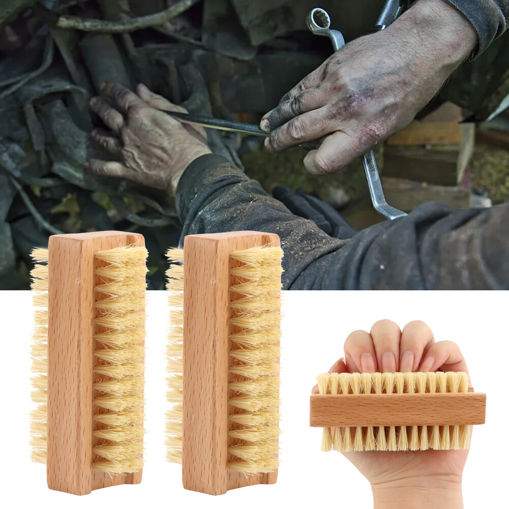 Natural Wood Home Nail Brush Toenail Double Sided For Cleaning Hygienic ...