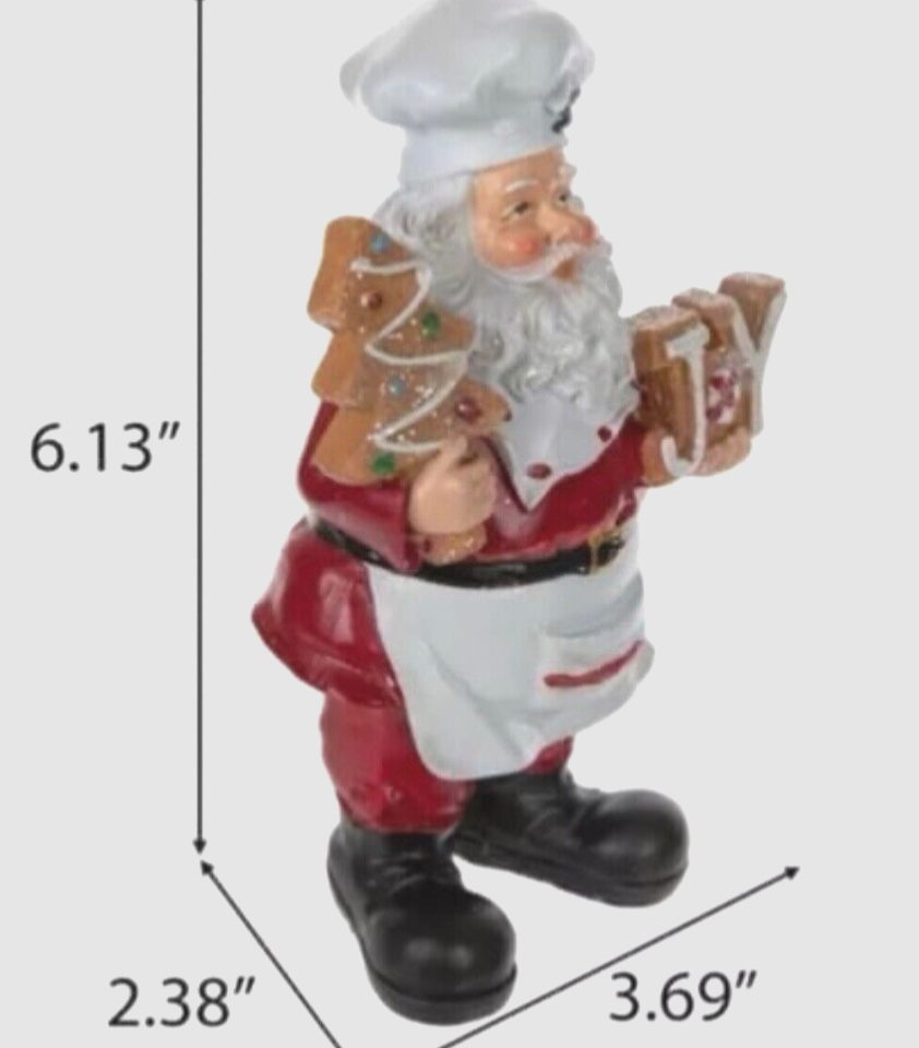 Gingerbread Baker Santa Figurine | eBay
