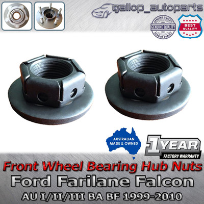 2PCS FOR FORD AU BA BF FALCON FRONT HUB BEARING LOCK NUTS WHEEL HUB ...