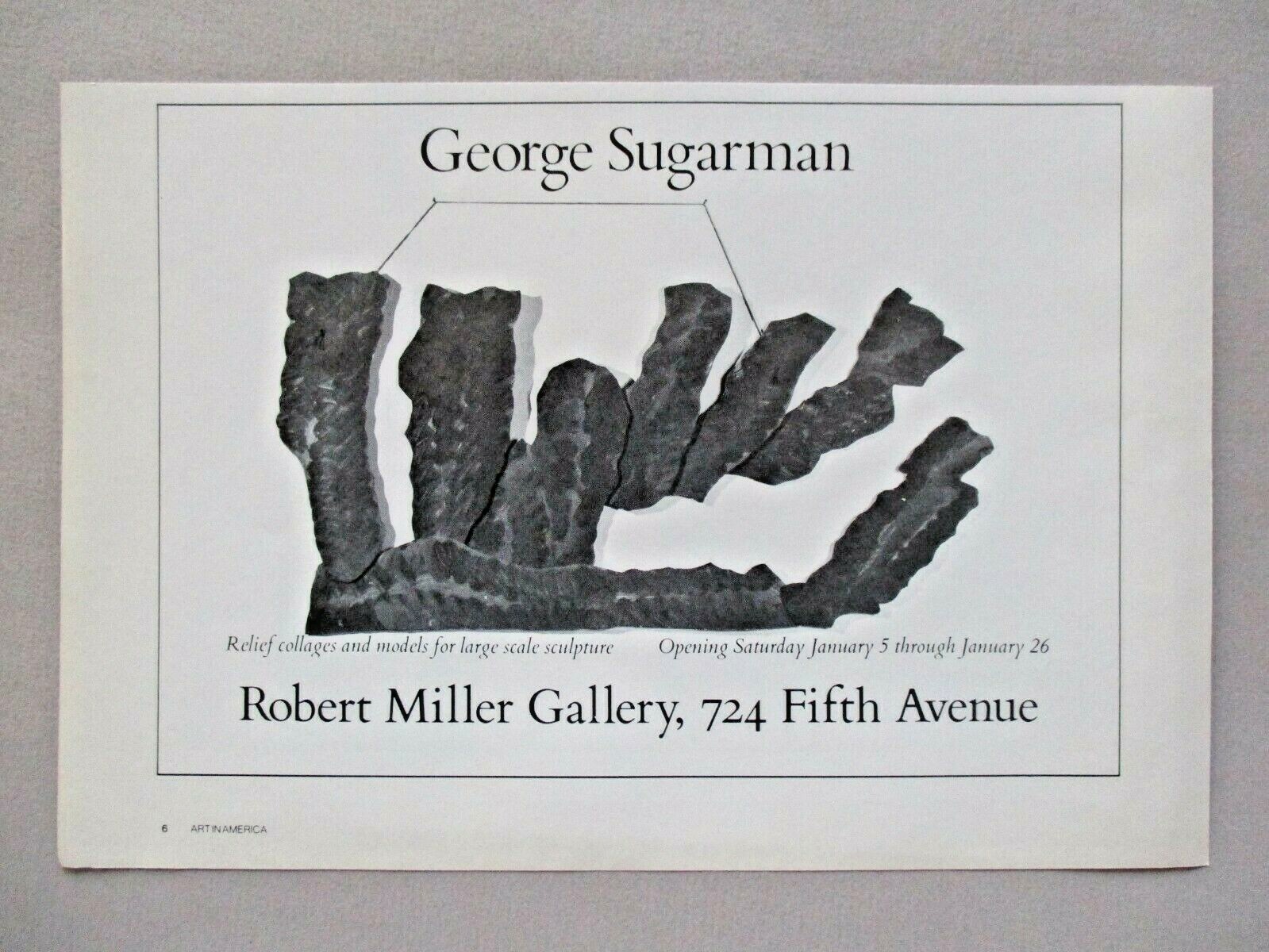 George Sugarman Art Gallery Exhibit PRINT AD - 1980 | eBay