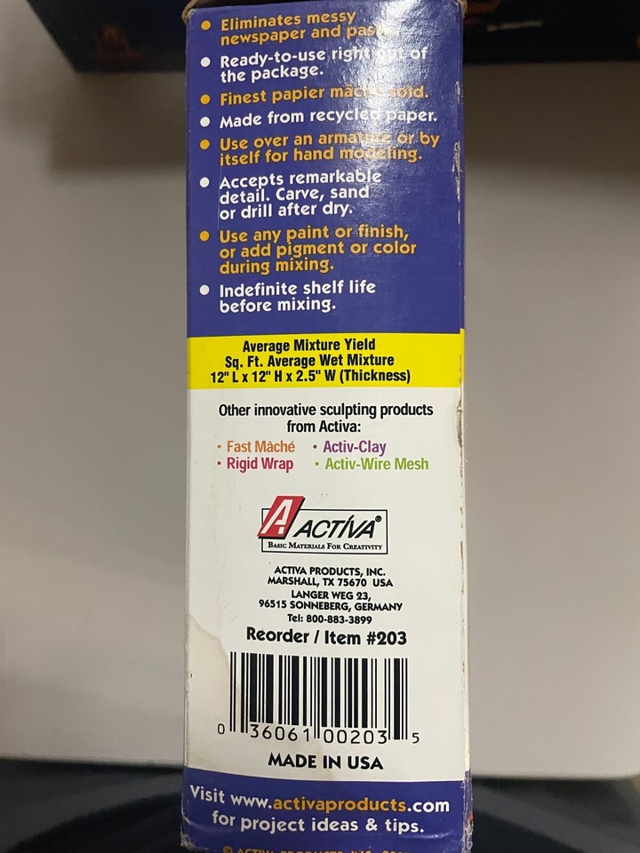 ACTIVA CelluClay Instant Papier Mache 1lb | eBay