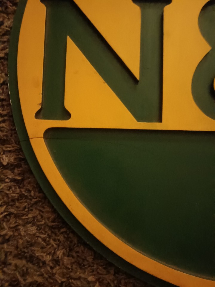 NORFOLK AND WESTERN RAILWAY REFLECTIVE ALUMINUM SIGN N&W RAILROAD LOGO ...