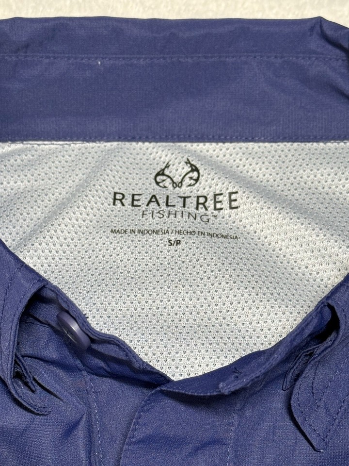 Realtree Vented UPF 40 Mens Size Small Fishing Guide L/S Shirt Patriot ...