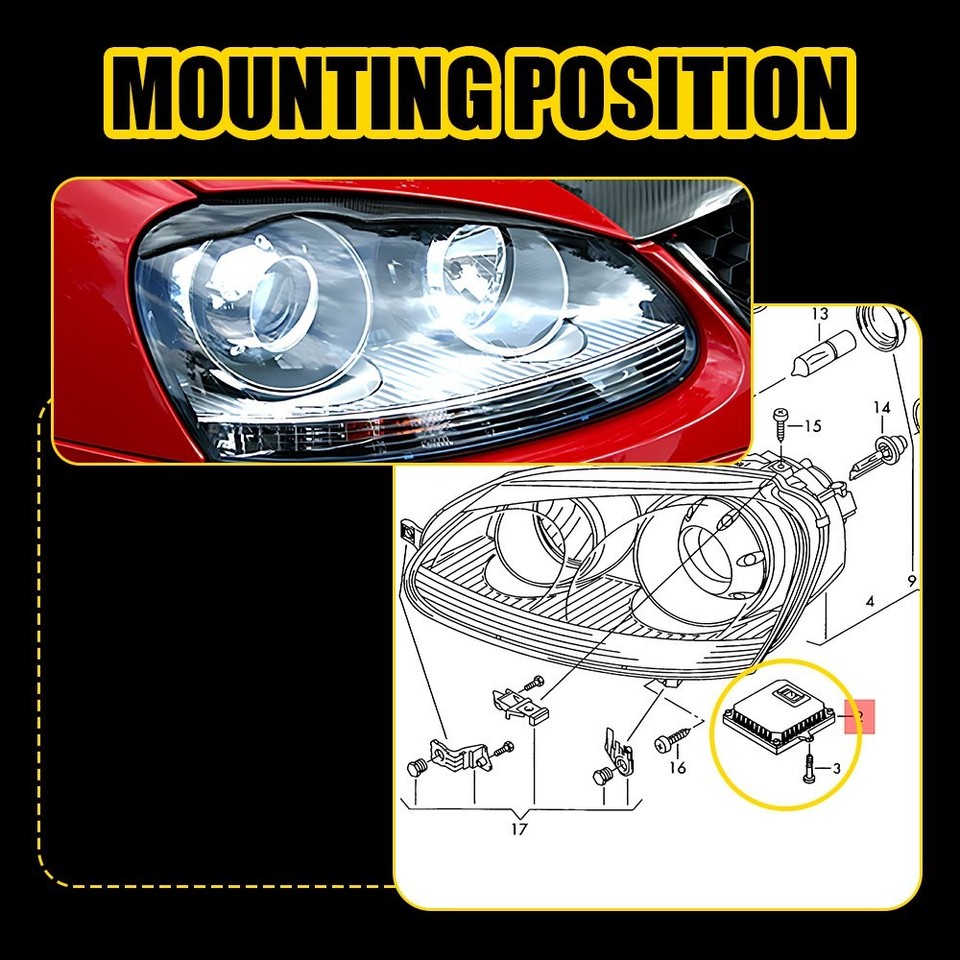 HID Ballast Igniter & D2S Bulb Kit Module For VW Jetta 2005-2009 Golf ...