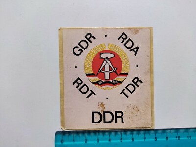 Adhesive DDR GDR Rda Rdt Tdr Germany Sticker Autocollant Vintage 80s ...