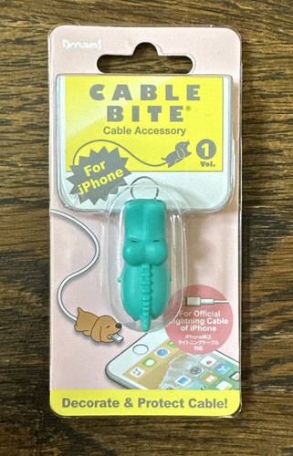 NEW Cable Bite For Official Lightning Cable iPhone Green Alligator ...