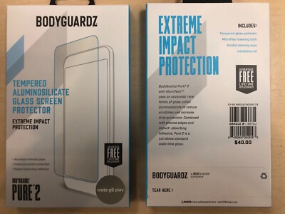 10X BodyGuardz Pure 2 Moto G6 Play Tempered Glass Screen Protector ...