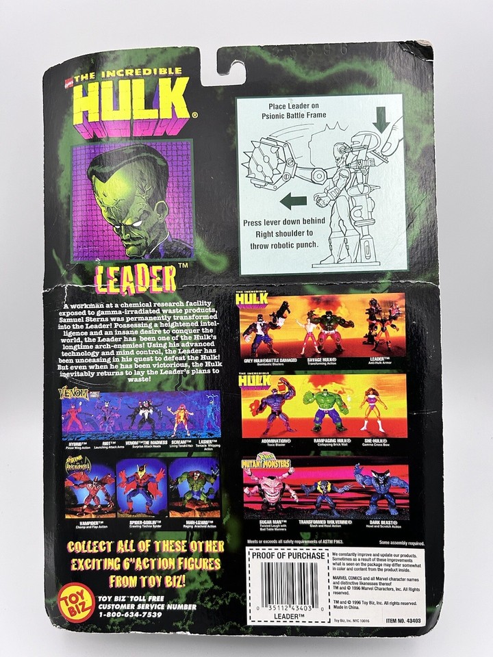 ToyBiz The Incredible Hulk Leader in Anti-Hulk Armor Action Figure 1996 ...