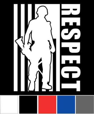 RESPECT vinyl decal sticker, military, car, truck, patriotic | eBay