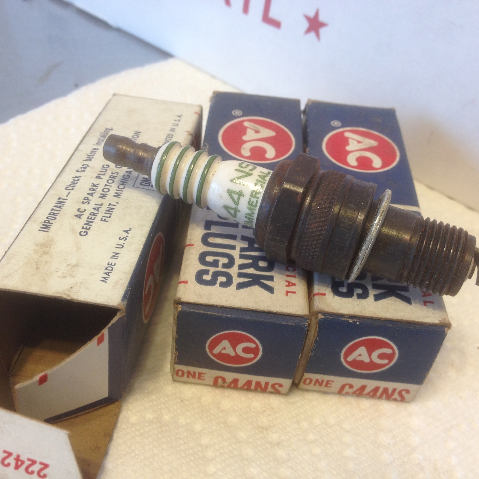 Six Vintage AC Commercial Spark Plug C44NS for sale online | eBay