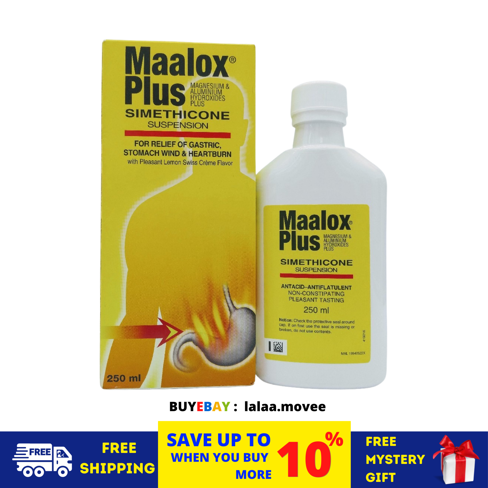 Maalox Plus SIMETHICONE Suspension For Gastric,Stomach Wind & Heartburn ...