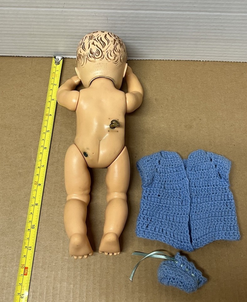 Vintage Sunbabe So-Wee Ruth E. Newton Wind Up Musical Rubber Baby Doll ...
