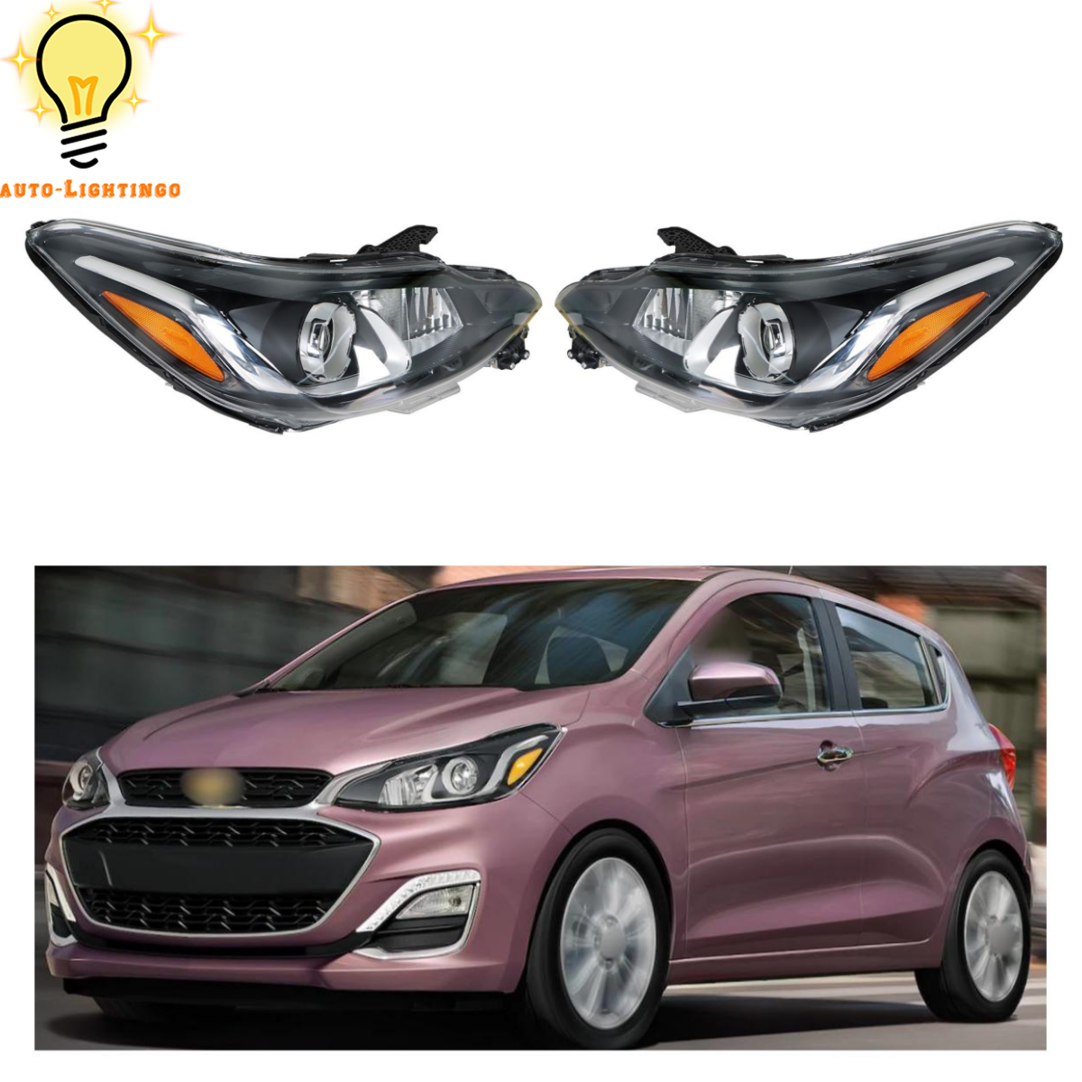 For 2019 2020 2021 2022 Chevrolet Chevy Spark Halogen Headlights Left ...
