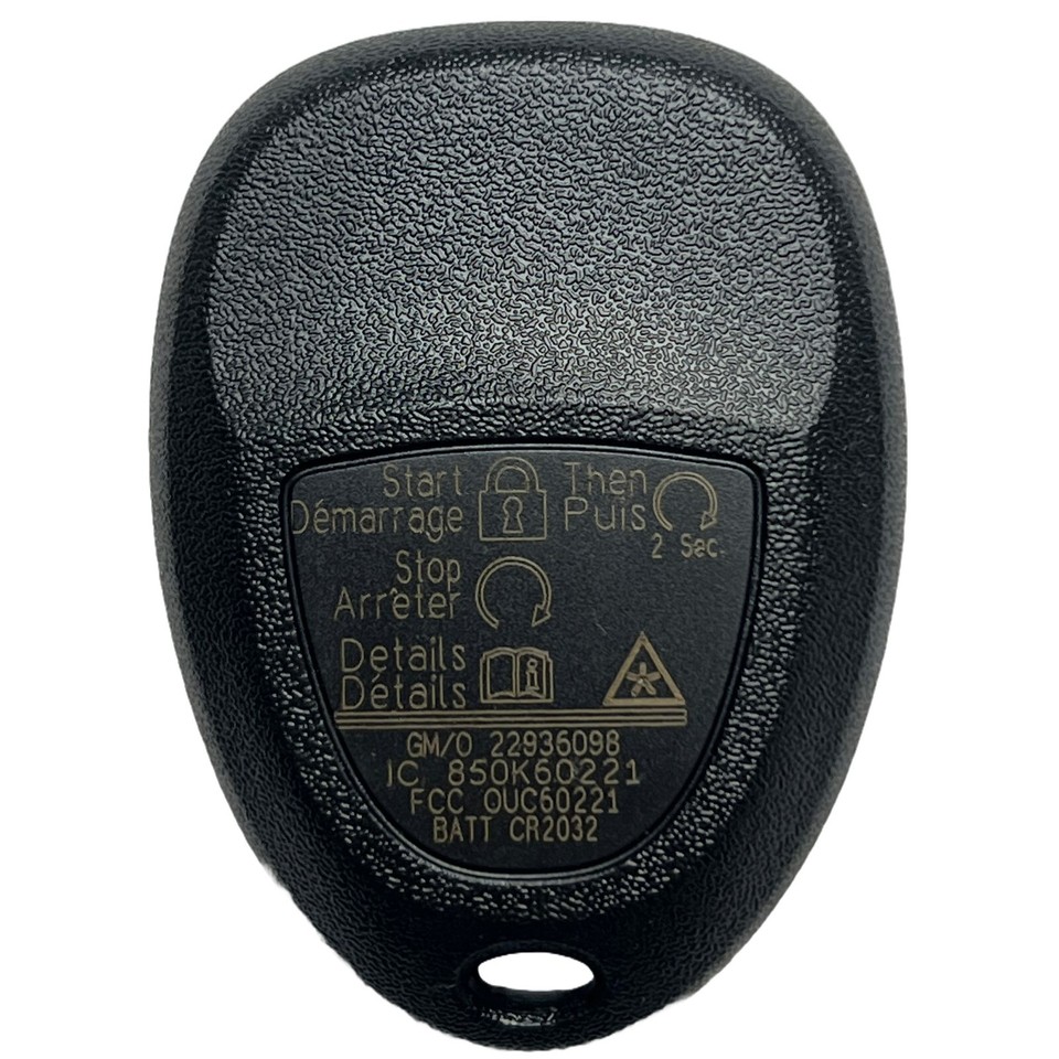 New Oem Factory GM Remote Start Keyless Entry Key Fob Fcc ID OUC60221 ...