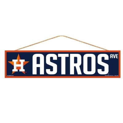 Houston Astros 4"x17" Wood Sign Avenue Design [NEW] MLB Street Banner ...
