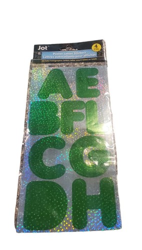 Jot Poster Stickesr 40 Glitter Letter Green ( Set Of 2) | eBay