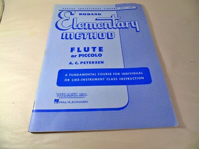 Rubank Elementary Method Flute or Piccolo A.C.Peterson No.38 | eBay