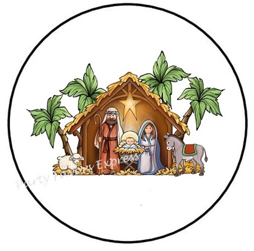 NATIVITY CHRISTMAS ENVELOPE SEALS LABELS STICKERS PARTY FAVORS | eBay