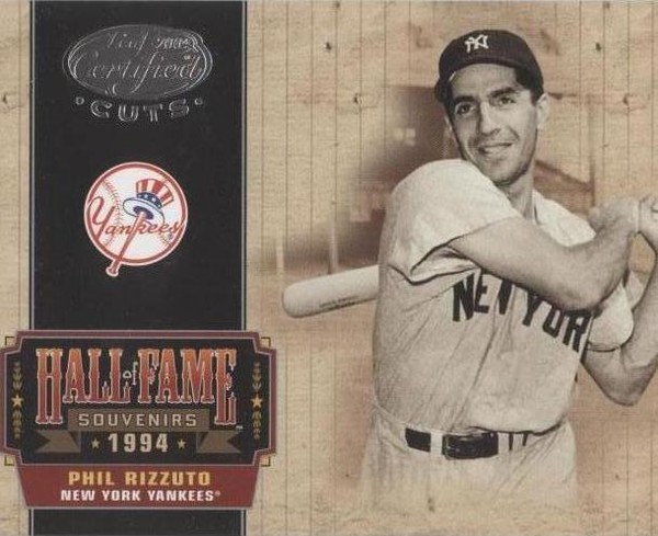 2004 Leaf Certified Cuts - Hall of Fame Souvenirs #HOF-10 Phil Rizzuto ...