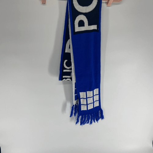 Doctor Who Police Box Blue Knit Scarf | eBay