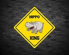 *Aluminum* Hippo Crossing Funny Metal Novelty Sign 12"x12" | eBay
