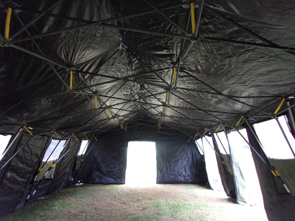 MILITARY TENT BASE- X 307 GREEN EASY UP 18' x 35' GARAGE HUNTING ...