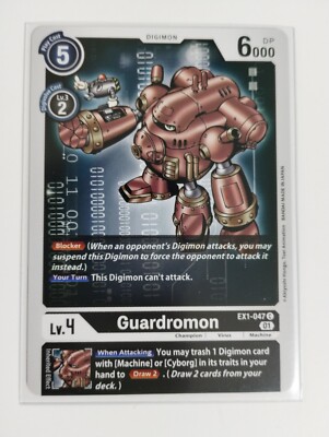 Digimon TCG *Guardromon* EX1-047 Common Black | eBay