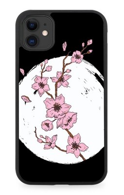 Cartoon Cherry Blossom Tree Rubber Phone Case Branch Blossoms Leaves P ...