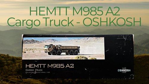 TWH Oshkosh HEMTT M985 A2 Cargo Truck (Tan) - Collectible 1:50 Scale ...