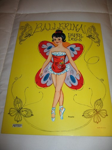 VINTAGE 50's Ballerina Angela Jacqueline #1718 Saalfield Paper Doll ...