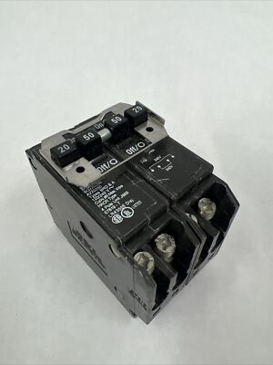 EATON Quad Circuit Breaker BQ220250 (1) 2-Pole 20A (1) 2-Pole 50A 120 ...