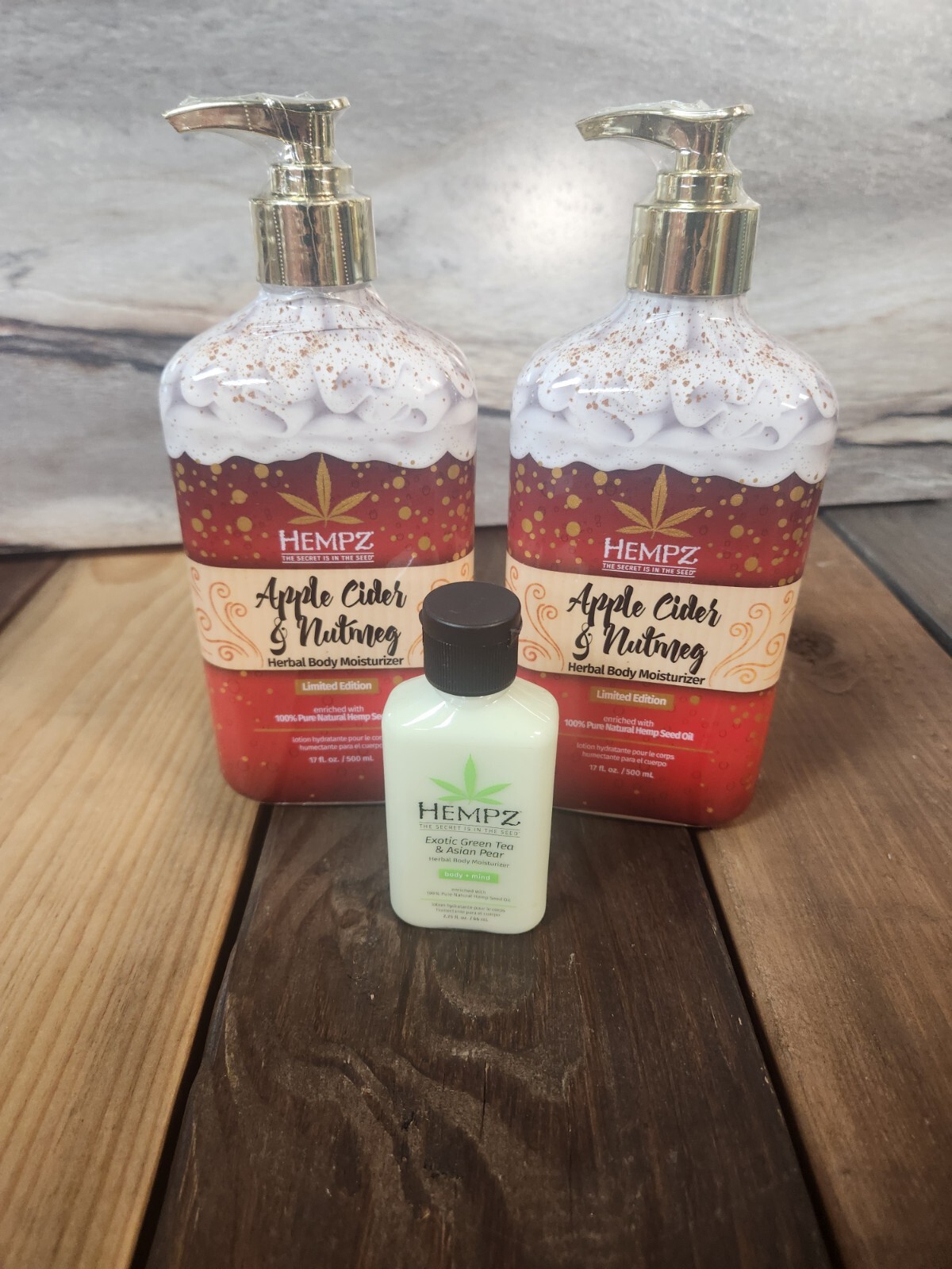 2PK Hempz Apple Cider & Nutmeg Moisturizer Body Lotion BONUS Mini | eBay