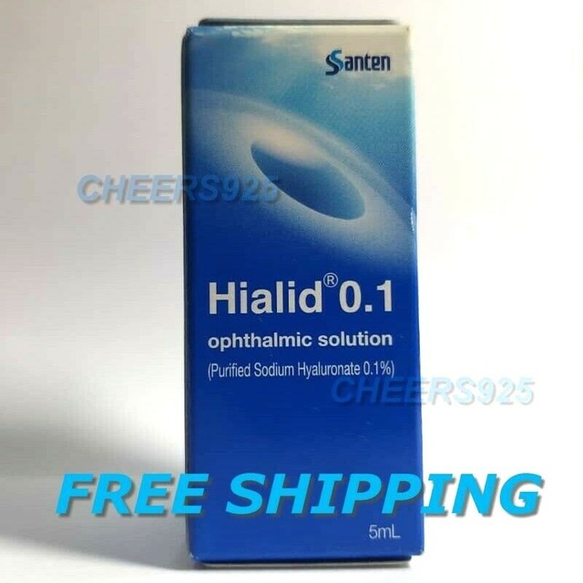 3 X Santen Hialid 0.1 Solution 5ml Dry Eye Drop Japan Sicca Hyalein ...
