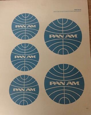 PAN AMERICAN AIRLINES VINYL STICKERS DECALS...FULL SHEET | eBay