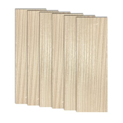 6 Pack Veneered MDF Double Sided Paulownia Wood,MDF Core,6.4mm 1/4th ...