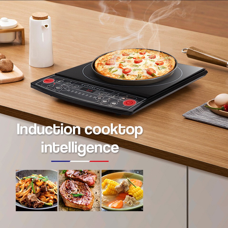 EuroChef Electric Induction Portable Cooktop Ceramic Hot Plate Kitchen ...