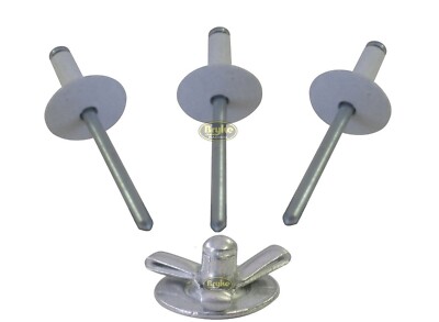 Large Head White Exploding Rivets Pop Rivet 250ct Tri-Fold Racing ...