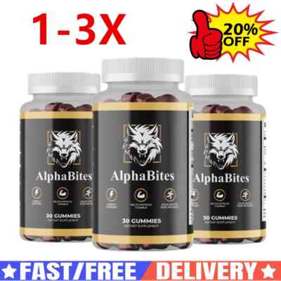 1~3 Pack Alpha Bites Gummies For Men, AlphaBites ED Gummies Male BIGD ...