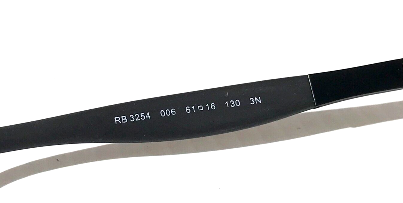 NEW Ray Ban Matte Black Metal Frame Crystal Green lens Sunglass RB3254 ...