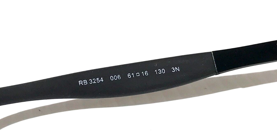 NEW Ray Ban Matte Black Metal Frame Crystal Green lens Sunglass RB3254 ...