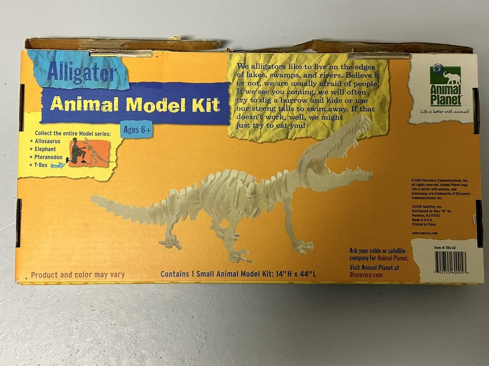 Vintage Alligator Animal Model Kit (Animal Planet) 2001 with ALL pieces ...
