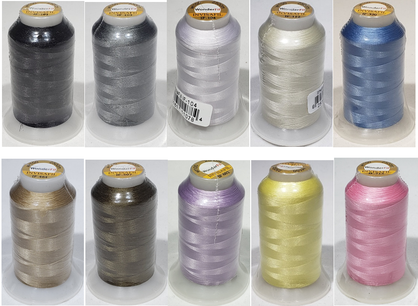 InvisaFil 100wt cottonized poly Thread solid colors 2734 yd spool ...