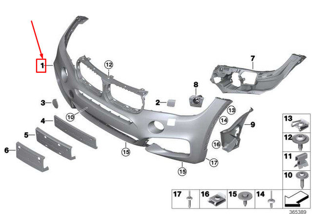 Genuine BMW X6 F16 X6 28iX 30dX 35iX 40dX Panel Bumper Primed Front ...