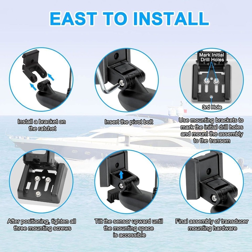 For Humminbird 740093-1 Transducer Mount MHX XNT Hardware Transom Mount ...