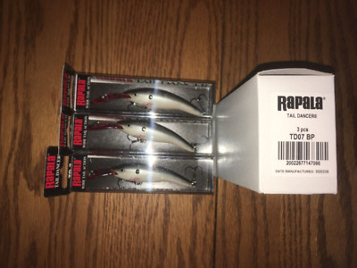 RAPALA TAIL DANCER 07's=LOT OF 3 BLD PEARL COLORED FISHING LURES ...